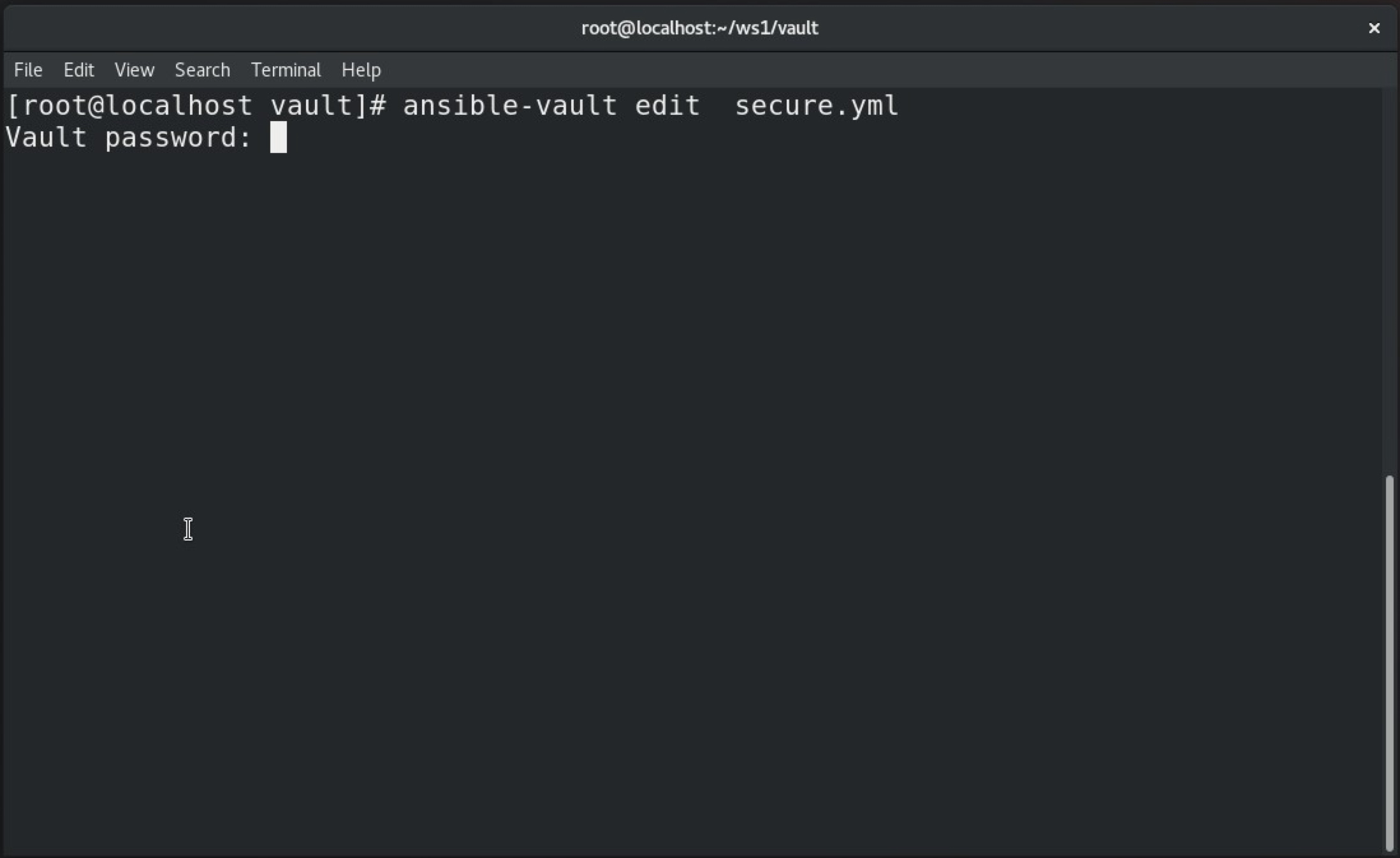 A brief introduction to Ansible Vault